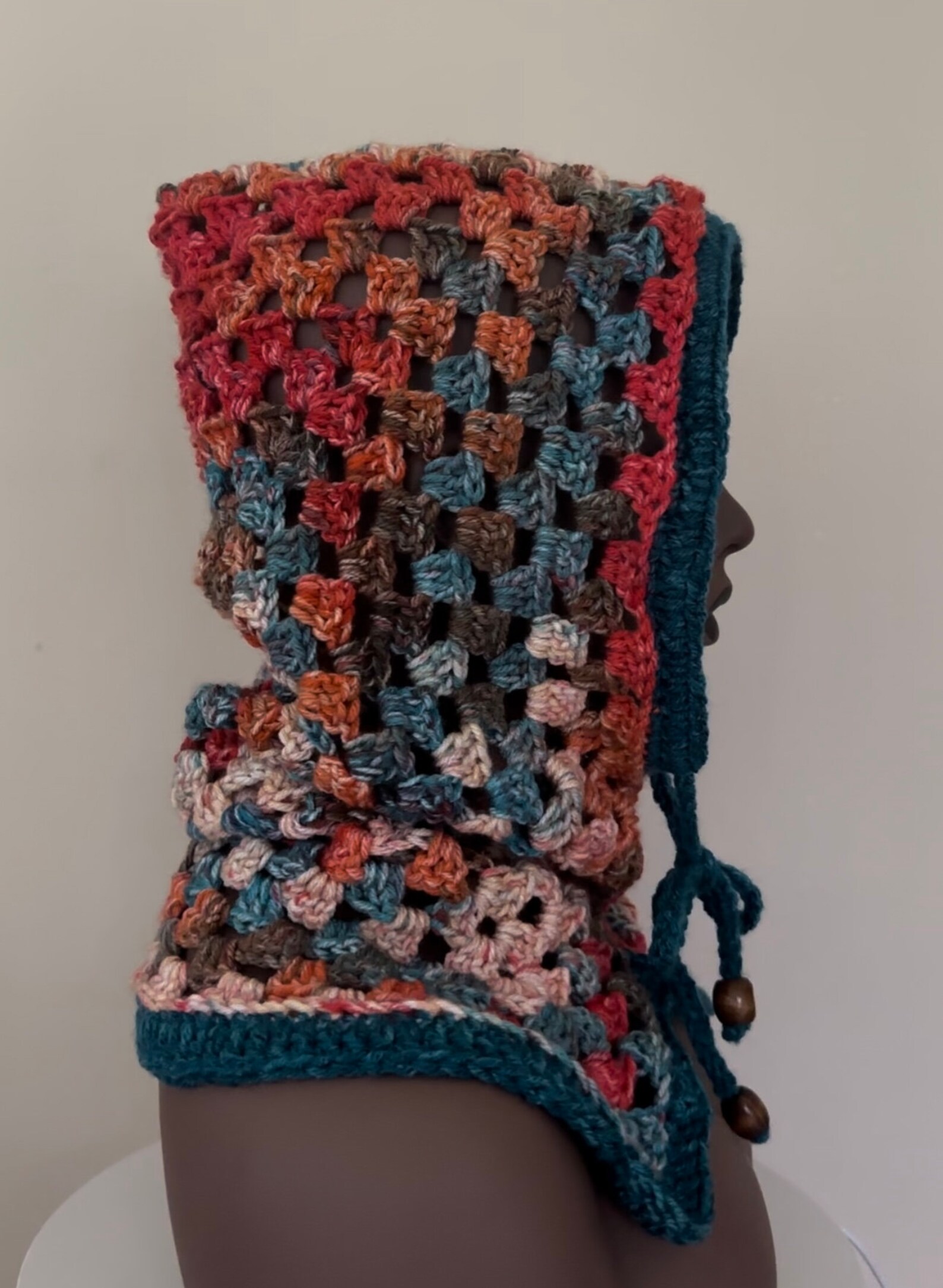 Granny Square Hooded Cowl Crochet Pattern (PDF) With FULL Video ...