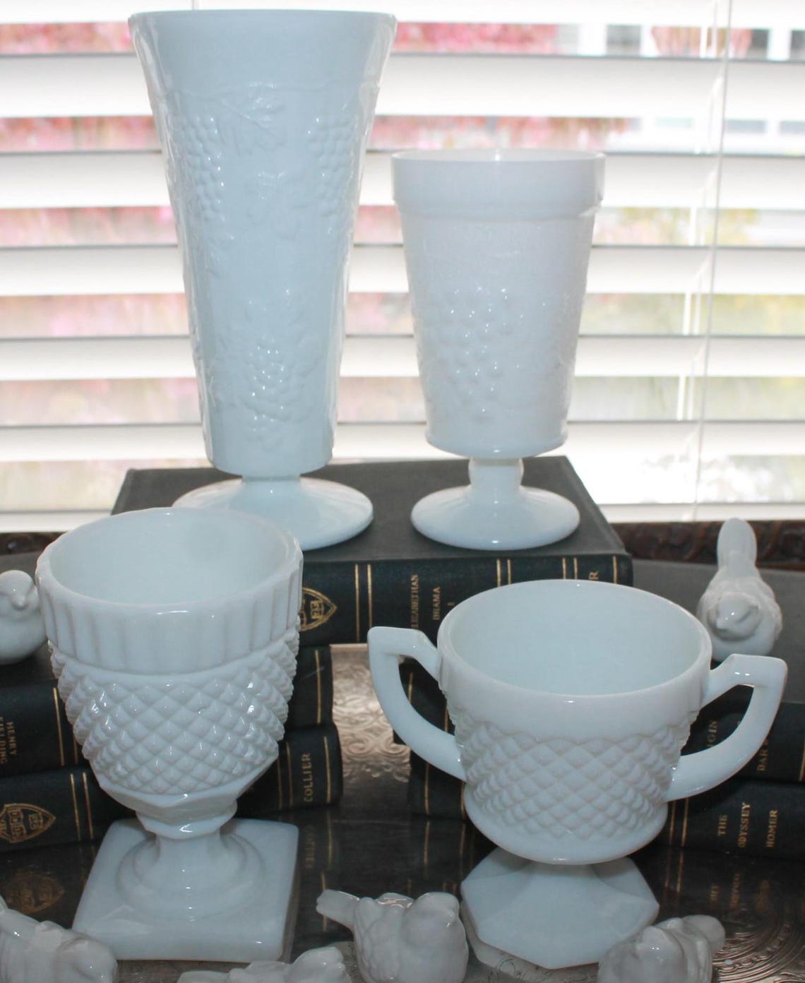 Vintage Milk Glass Vases - Choose Your Style in Dropdown Menu | Vintage ...