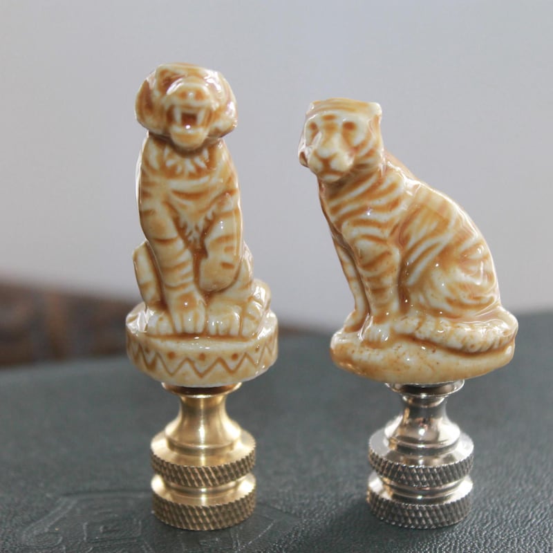 Porcelain Tiger Figurine - Etsy