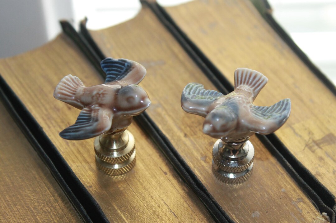 Vintage Wade Porcelain Bird Lamp Finial – Choice of Brass or Nickel ...