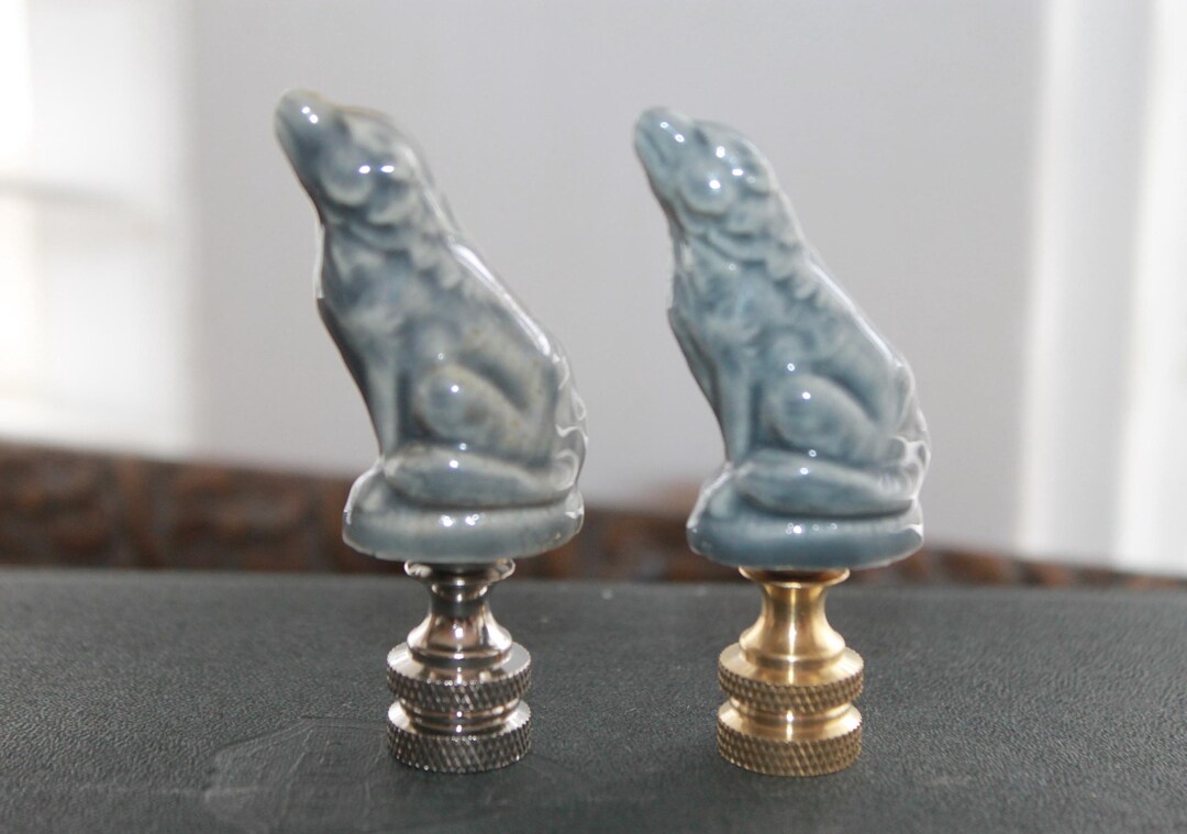 Vintage Wade Porcelain Howling Timber Wolf Lamp Finial – Alaska ...