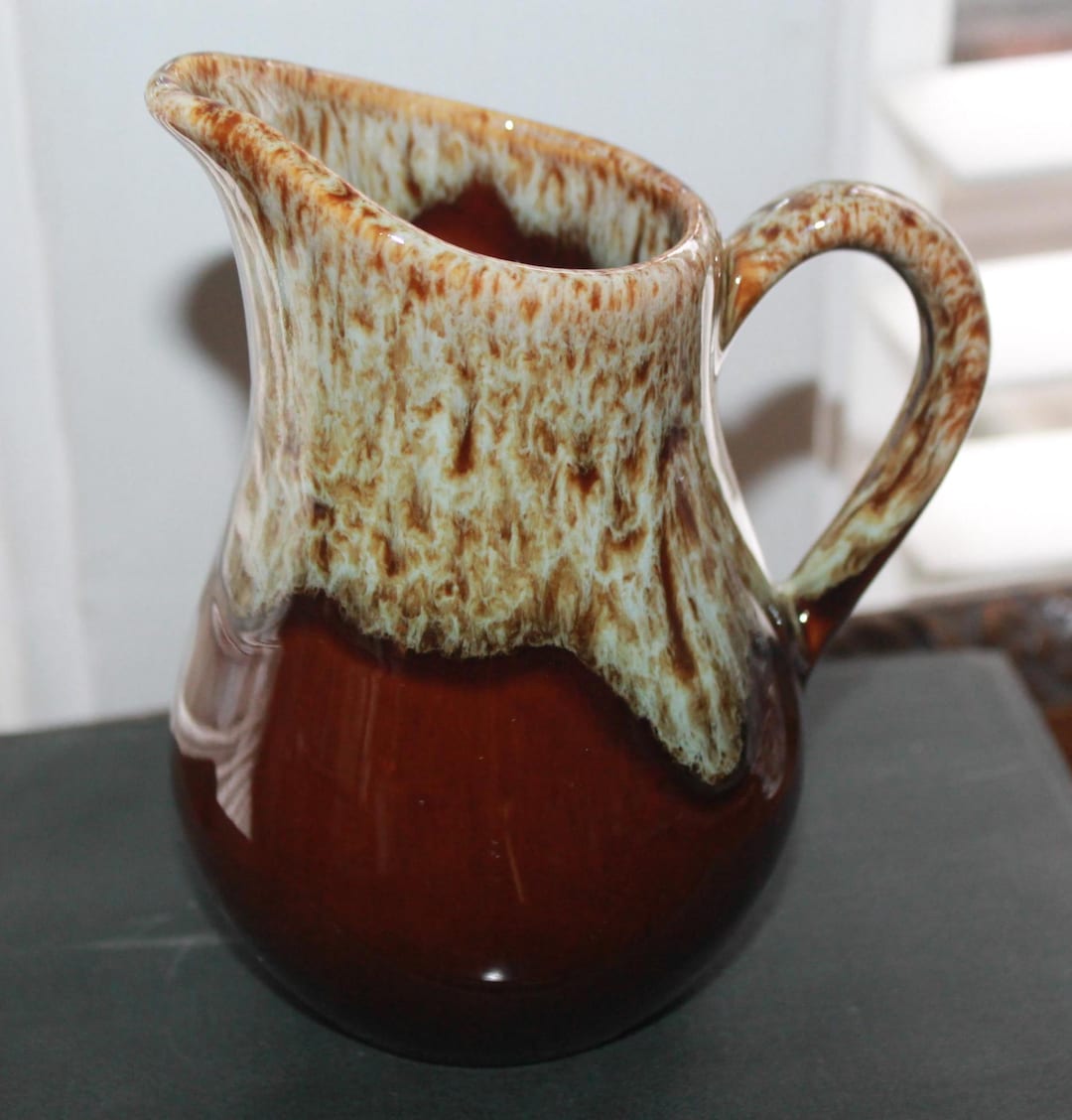 Gorgeous Vintage 1940s Hull Pottery Creamer in Rich Chocolate Brown ...
