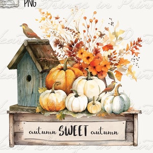 Autumn Sweet Autumn Printable, Fall Design, PNG, JPG, Sublimation ...