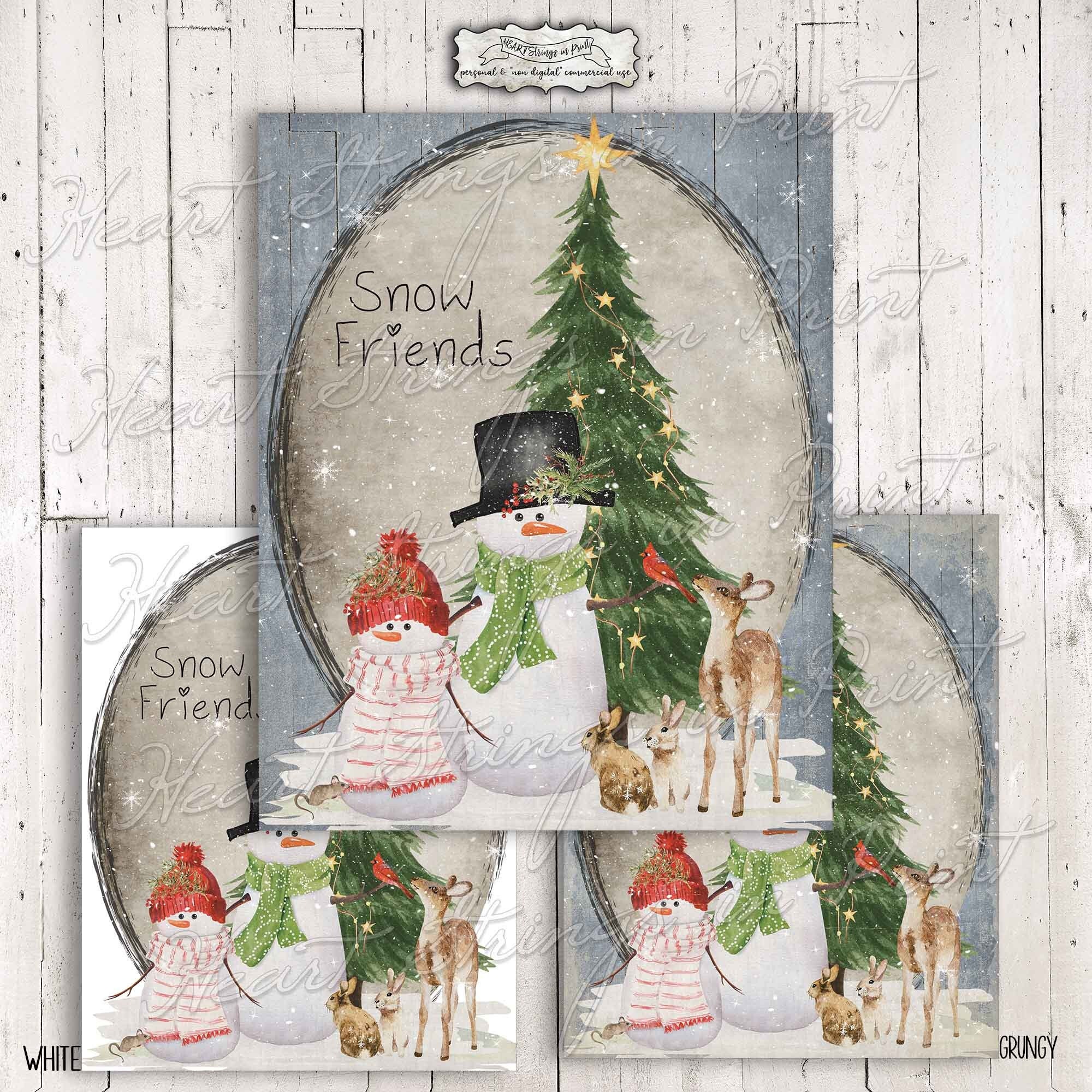 Snow Friends Digital Print Winter 8x10 Sign Printable Wall - Etsy