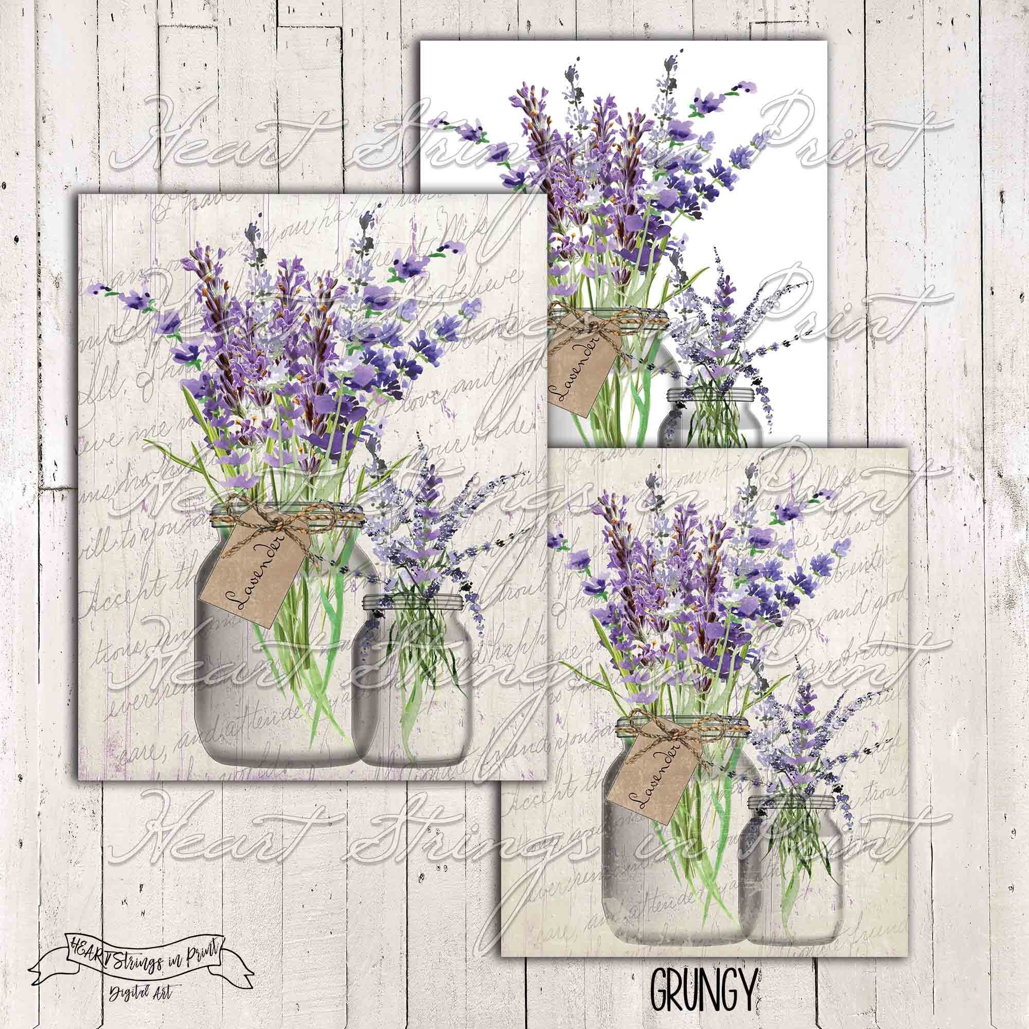Lavender Floral Printable 8x10 Spring Sign PNG Transfer - Etsy