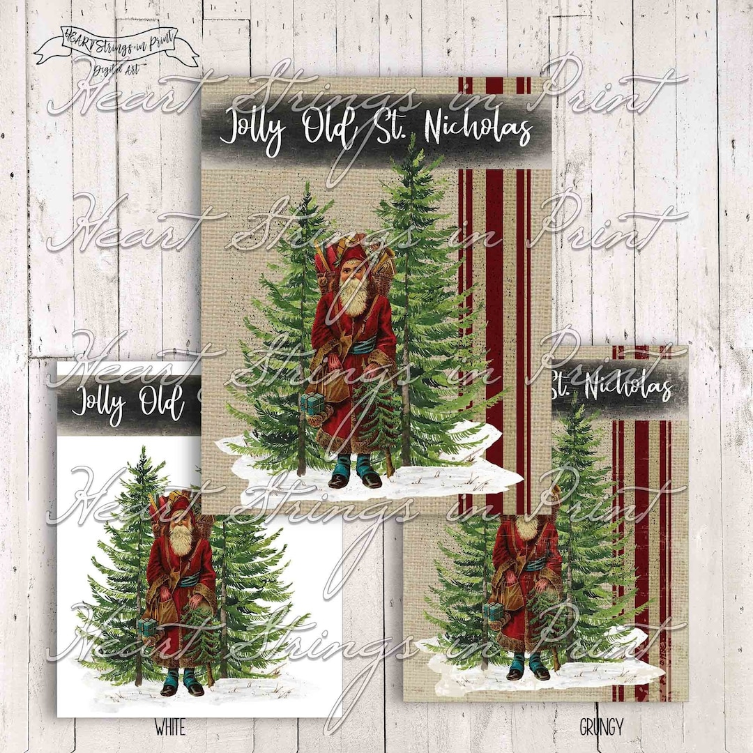 Jolly Old St. Nicholas Printable, 8x10 Christmas Sign, Farmhouse Print ...
