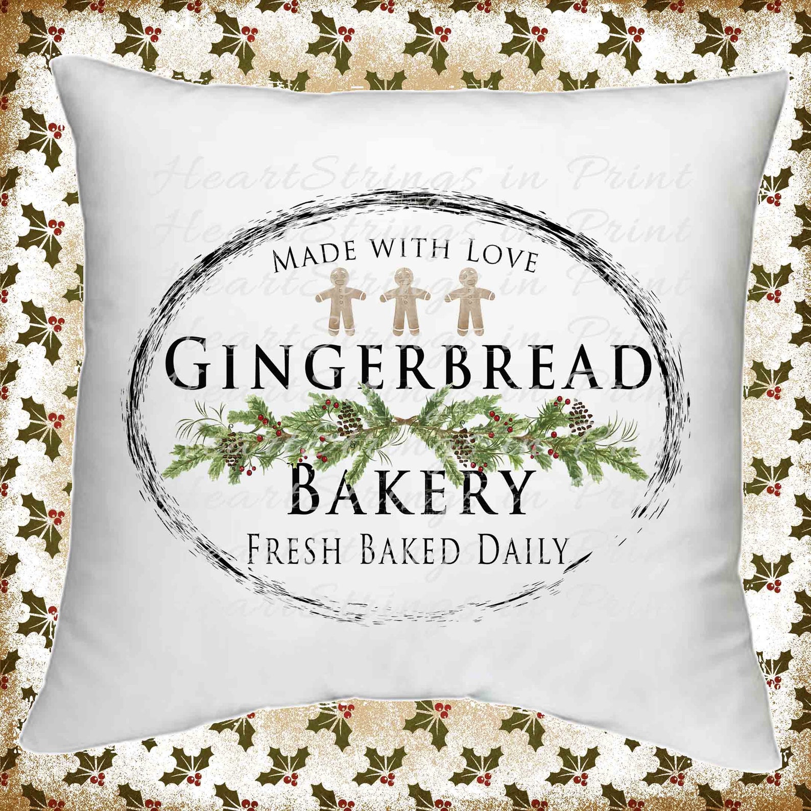 Christmas Gingerbread Bakery Printable Primitive Print 8x10 - Etsy