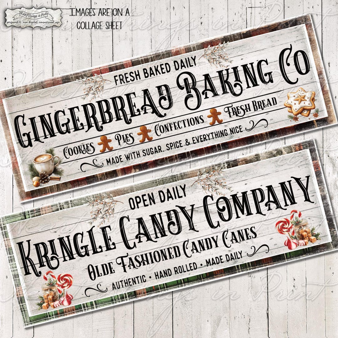 Kringle Candy-gingerbread Baking Art Block Designs, Shelf Sitter ...