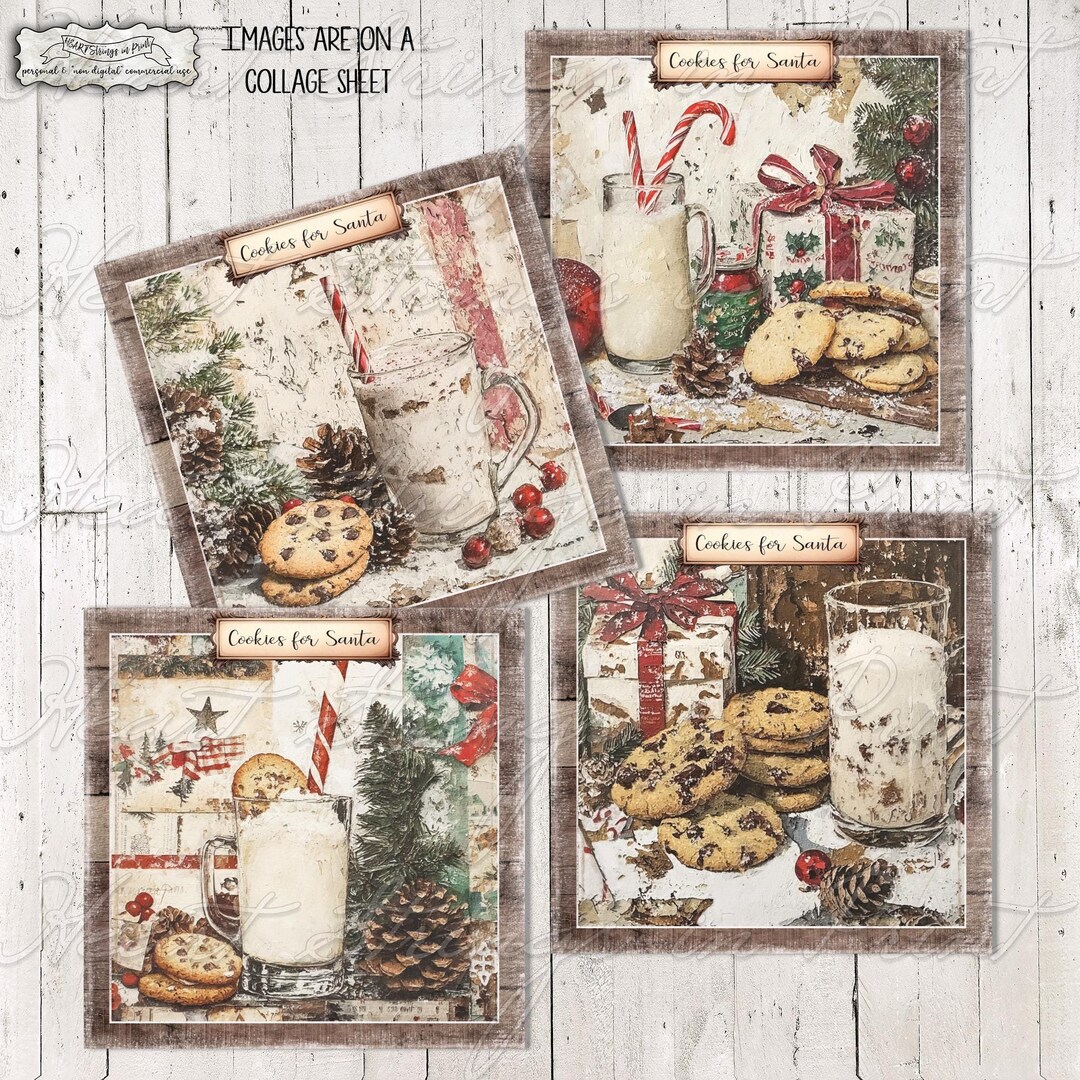 Cookies for Santa Printable, Mini Prints, Christmas, Coaster Designs ...