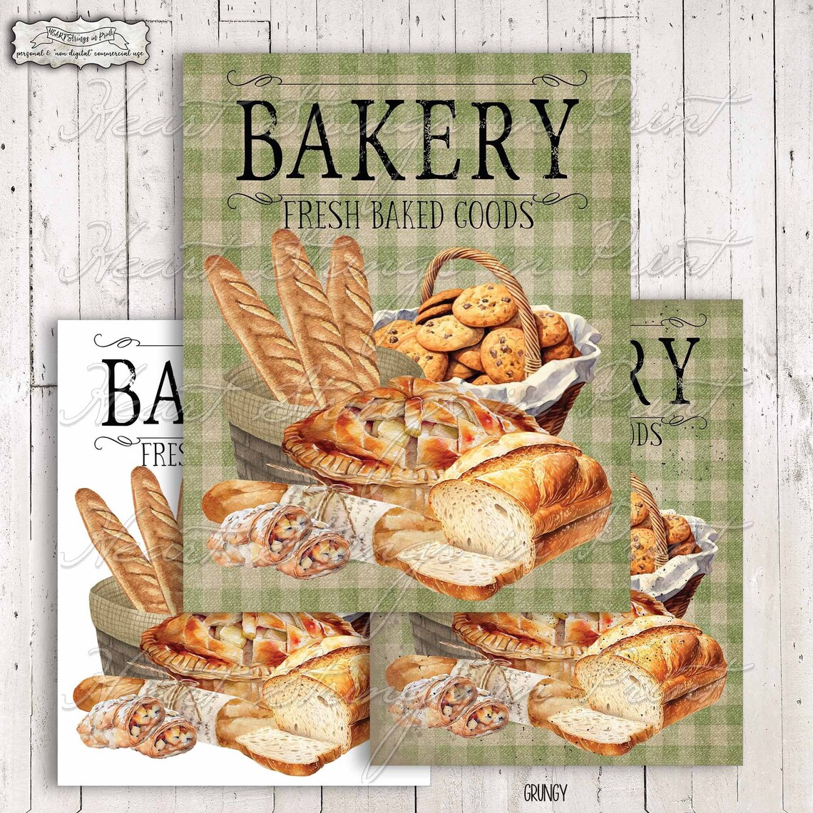 BAKERY Fresh Baked Goods Print, Printable, 8x10 Farmhouse Wall Art ...