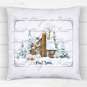 First Snow Printable, 8x10 Winter Sign, Farmhouse Print, Primitive Art ...