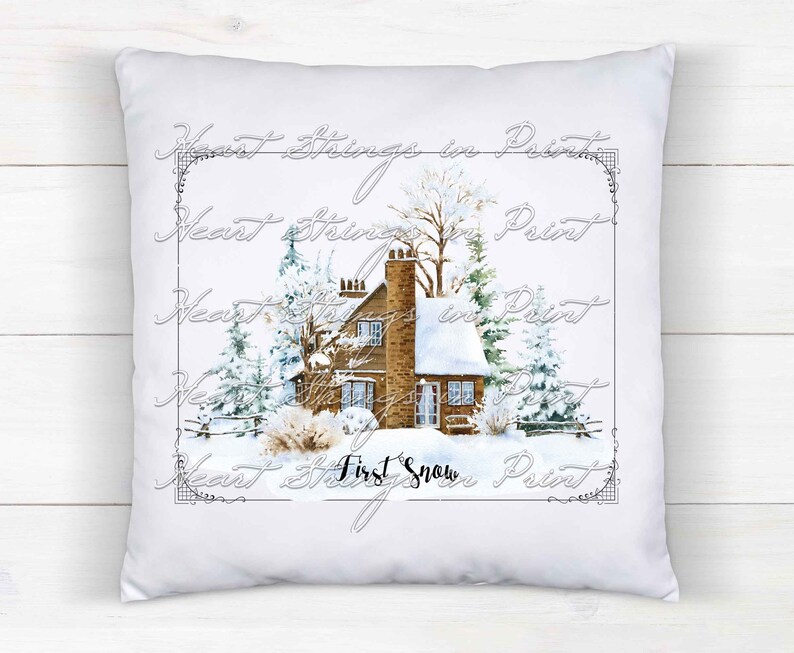 First Snow Printable 8x10 Winter Sign Farmhouse Print - Etsy