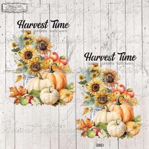 Autumn Harvest Time, Digital Print, 8x10 Americana Art Sign, PNG ...