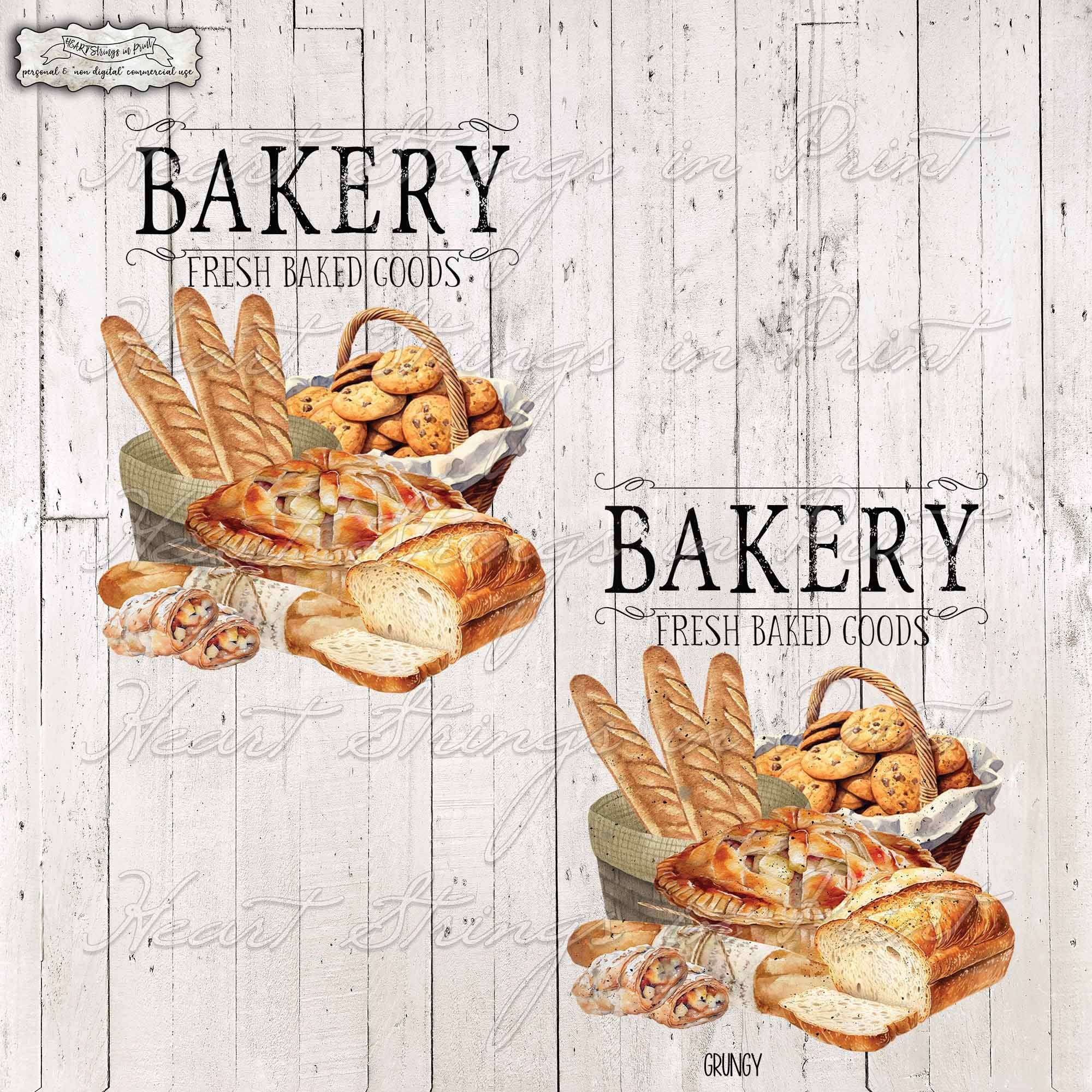 BAKERY Fresh Baked Goods Print, Printable, 8x10 Farmhouse Wall Art ...
