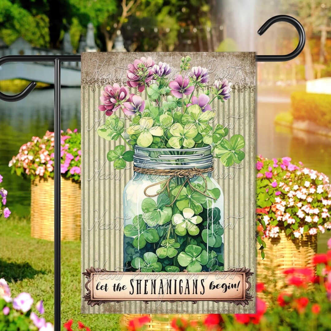 Let the Shenanigans Begin Garden Flag, Porch Yard Art, Digital Download ...