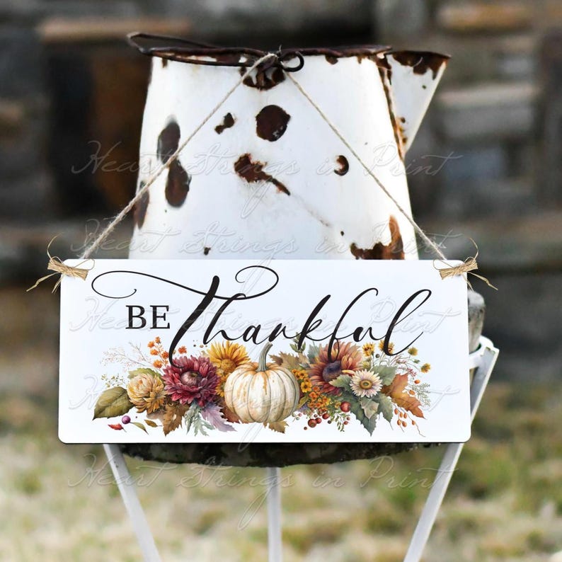 Be Thankful Autumn Design, Pumpkins, Printable, PNG, Sublimation ...