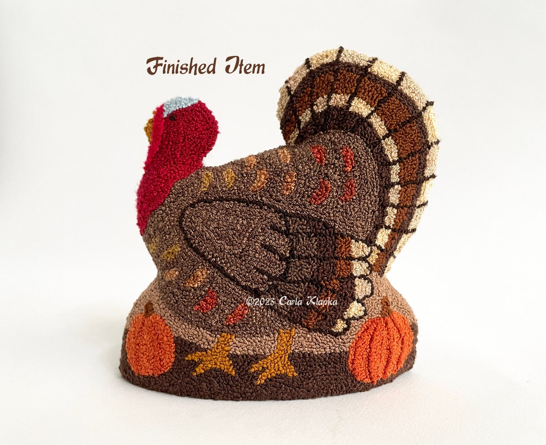 Thanksgiving Turkey Punch Needle Sculpture Finished Item 1 - Etsy
