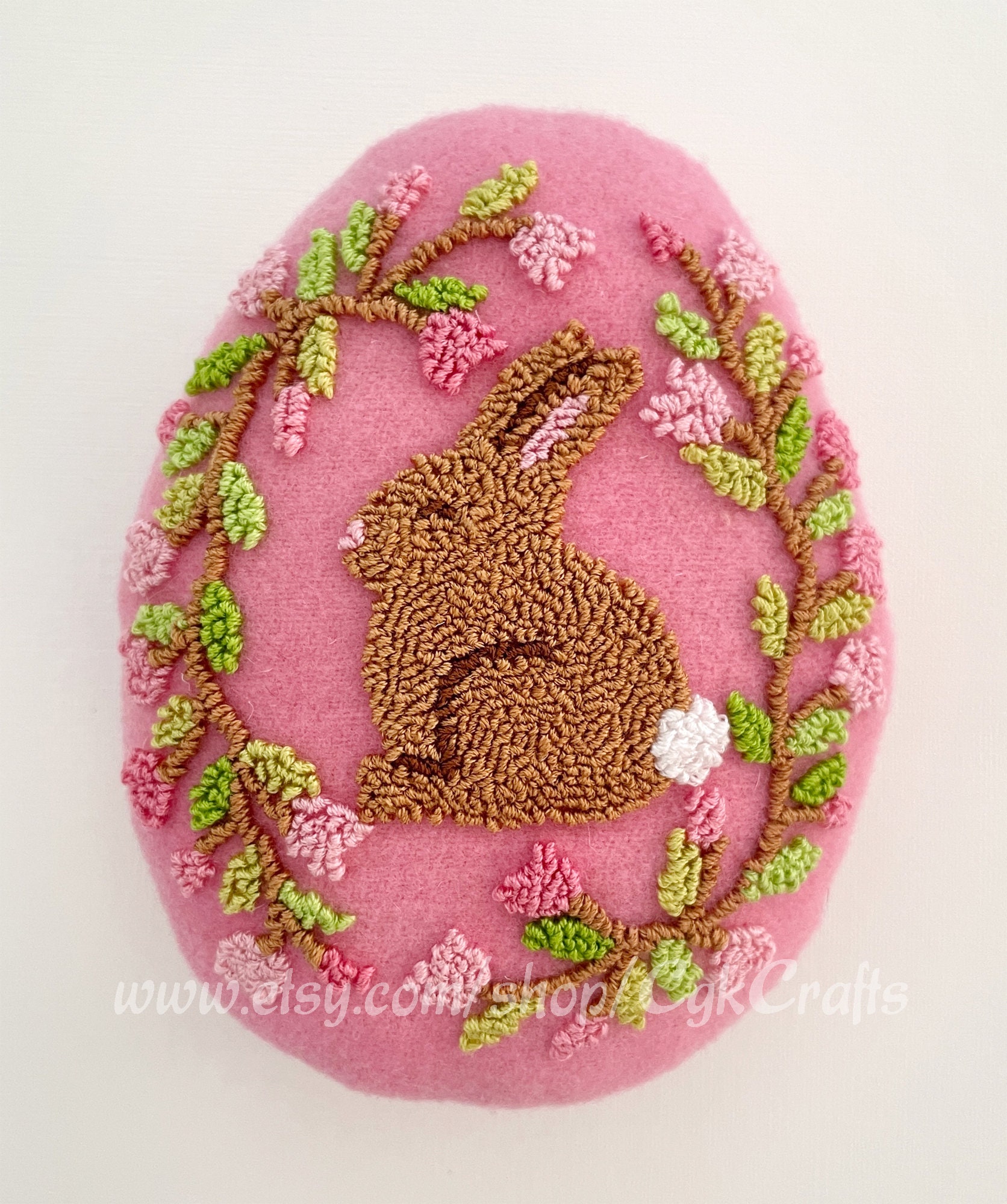 Easter Punch Needle Chick and Bunny on Wool Eggs Paper Pattern | Etsy