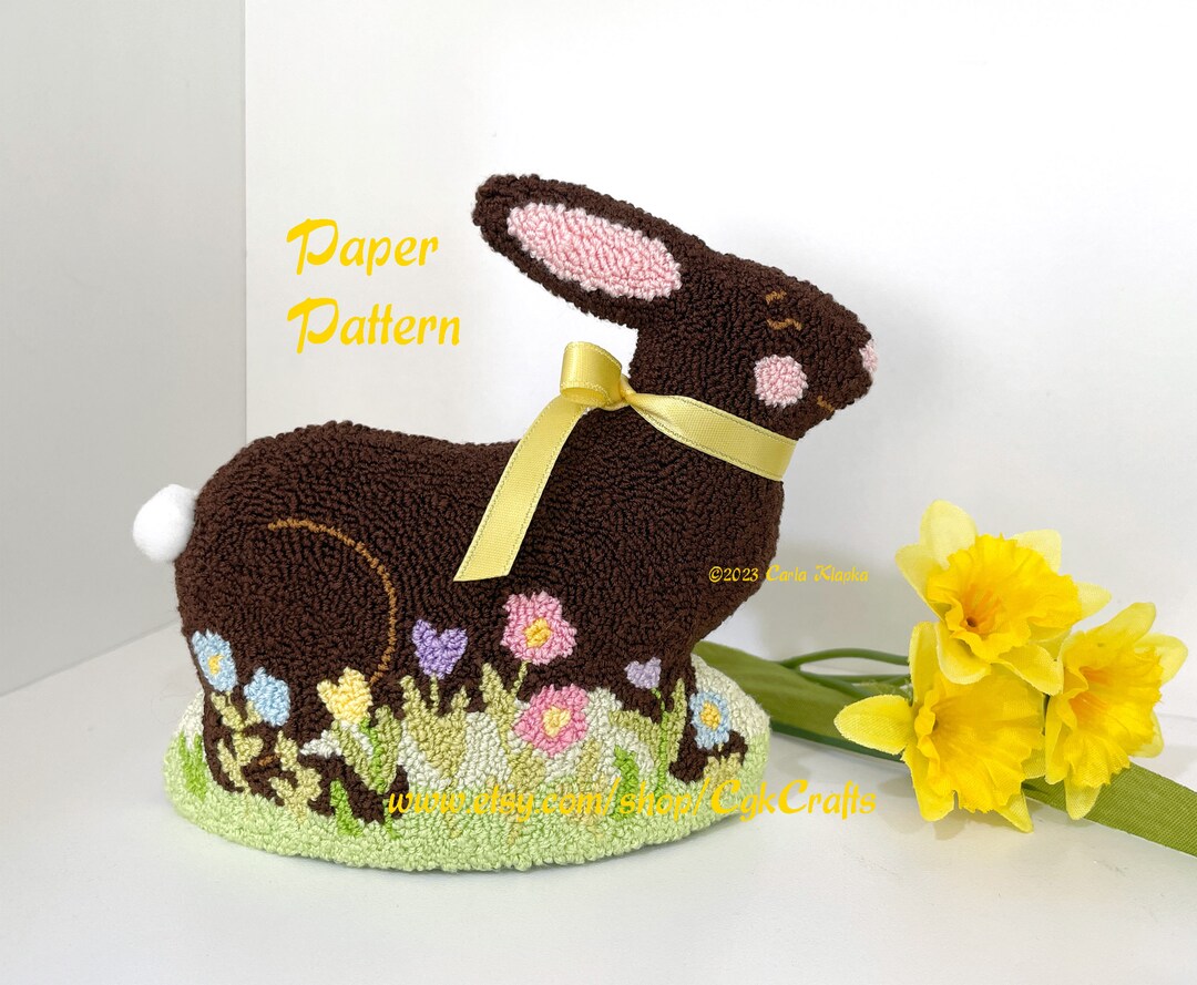 Easter Punch Needle Chocolate Bunny Decoration Paper (mailed) Pattern ...