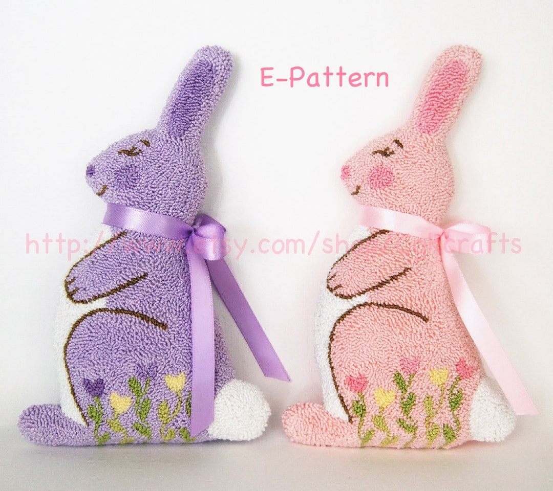 Easter Bunny Pastel PDF Punch Needle Pattern - Instant Download - Etsy