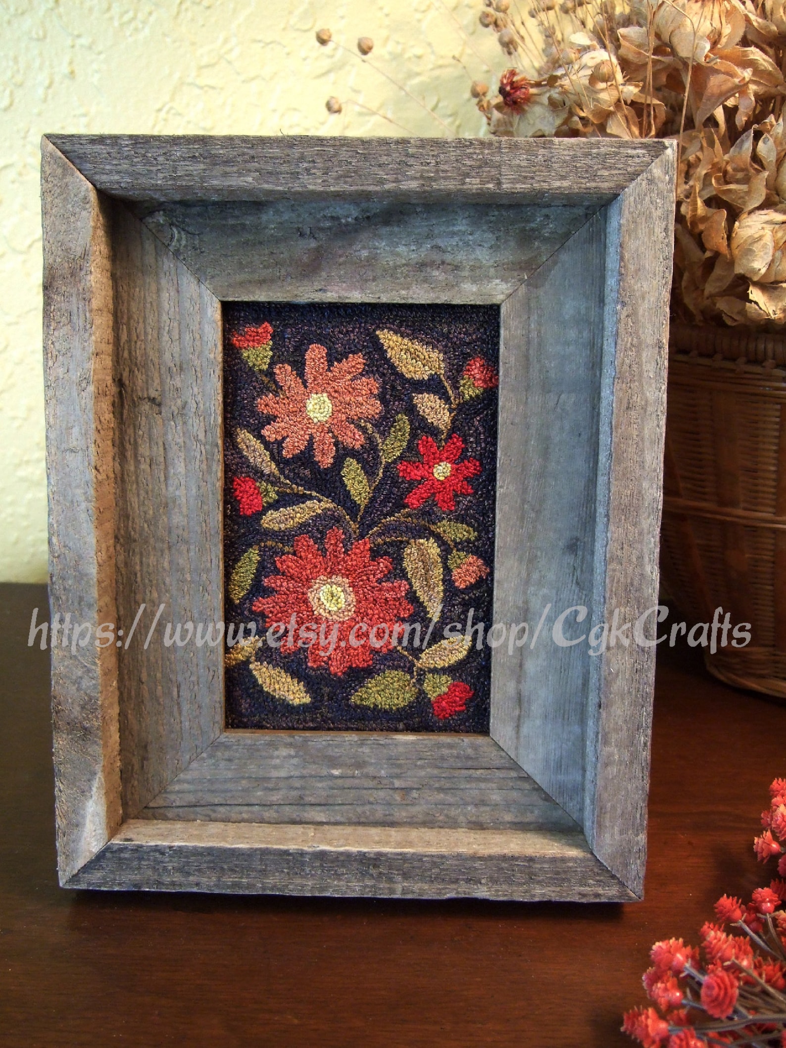 Autumn Floral Punch Needle Paper Pattern - Etsy