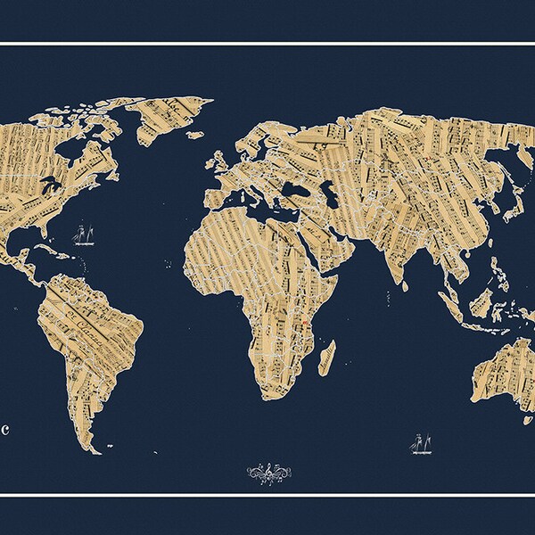Music Map - Etsy
