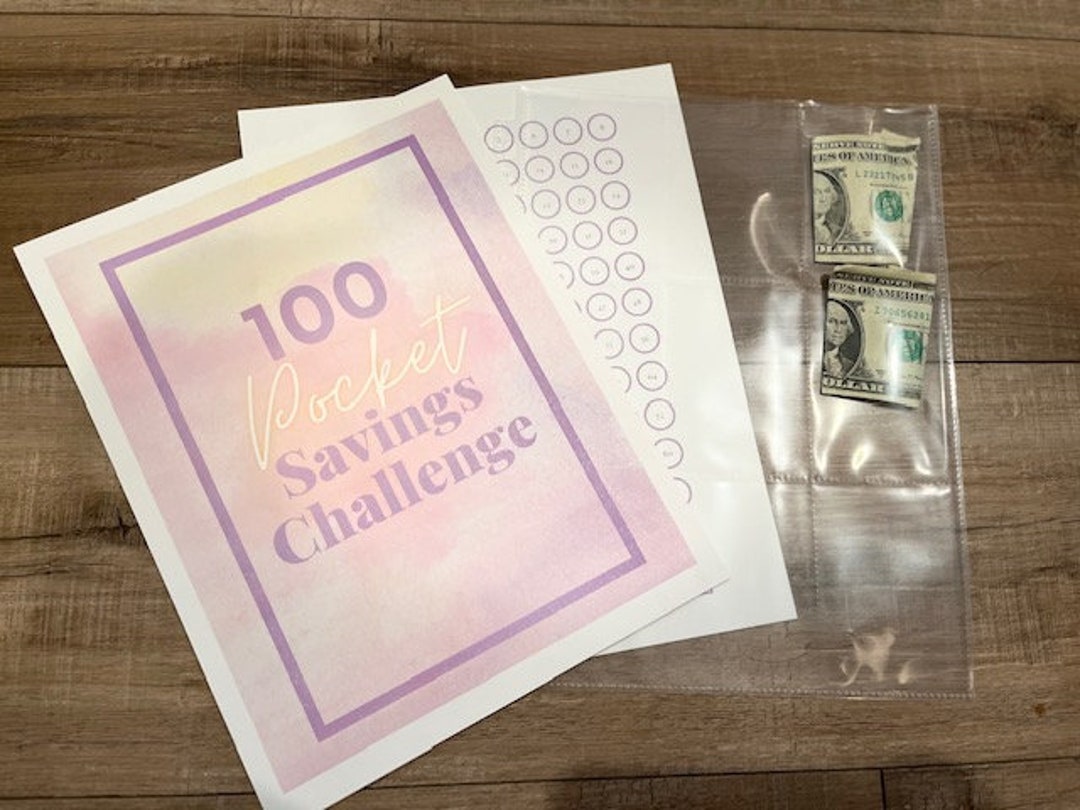 100 Pocket Savings Challenge Instant Download - Etsy
