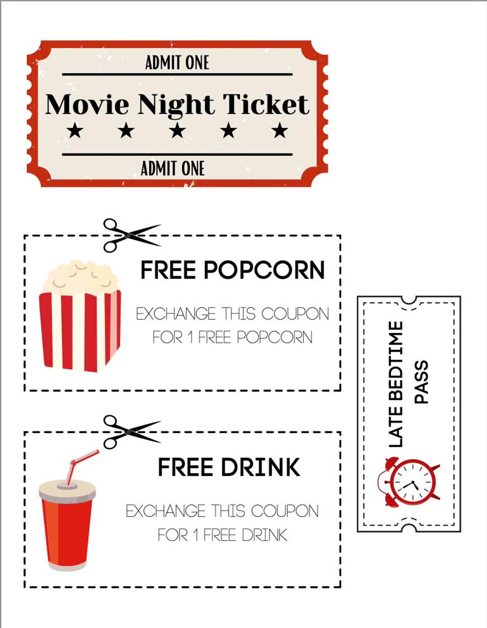 Family Movie Night Printable - Etsy