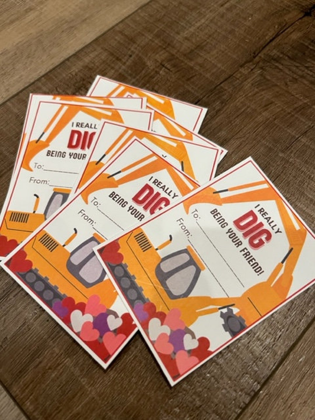 I Really DIG Being Your Friend! Printable Valentine's Day Cards - Etsy