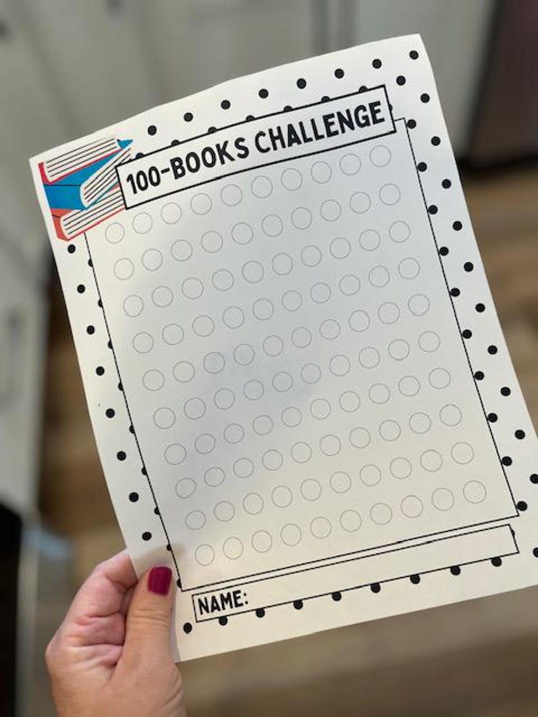 100-books Challenge (book Themed) - Etsy