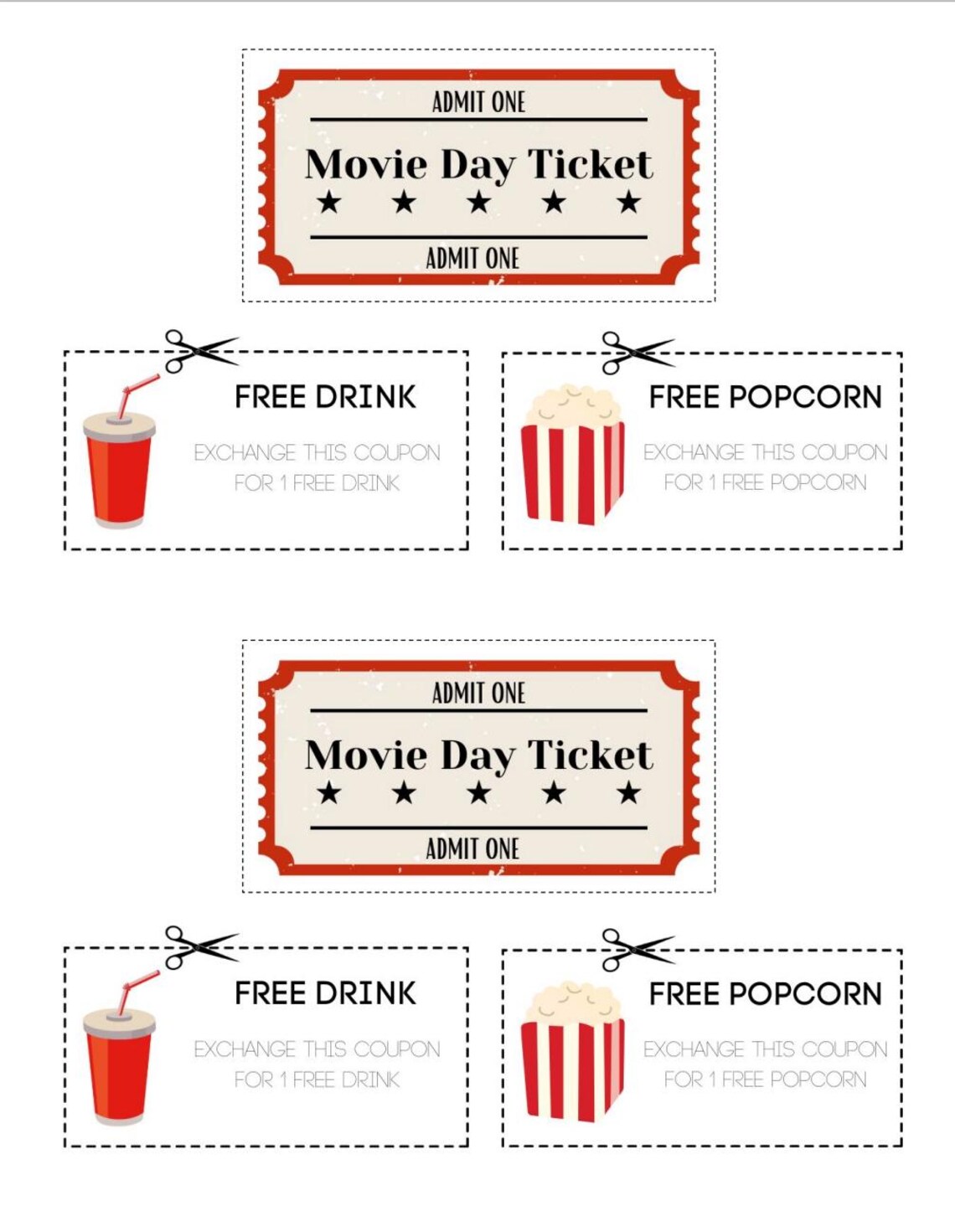 Movie Day Printable for Teachers - Etsy