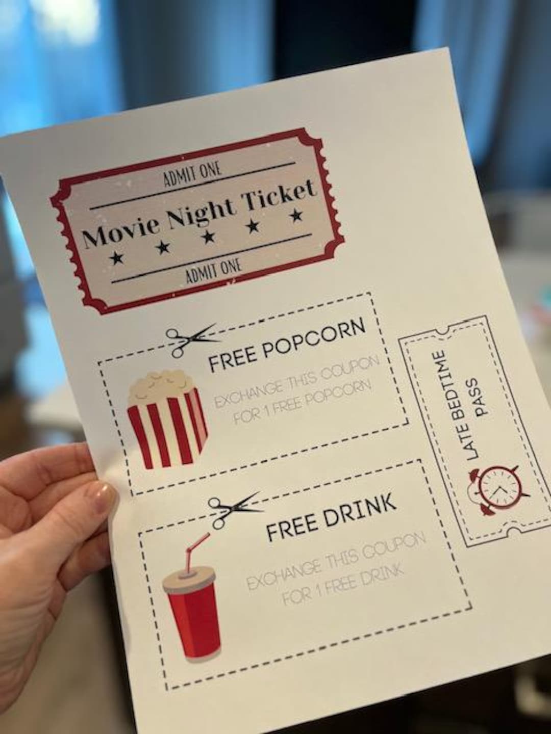Family Movie Night Printable - Etsy