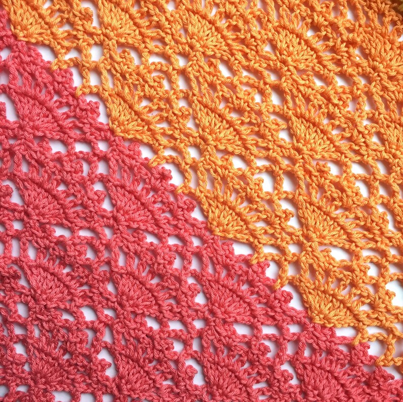 Sunrise Lace Crochet Blanket Pattern - Etsy