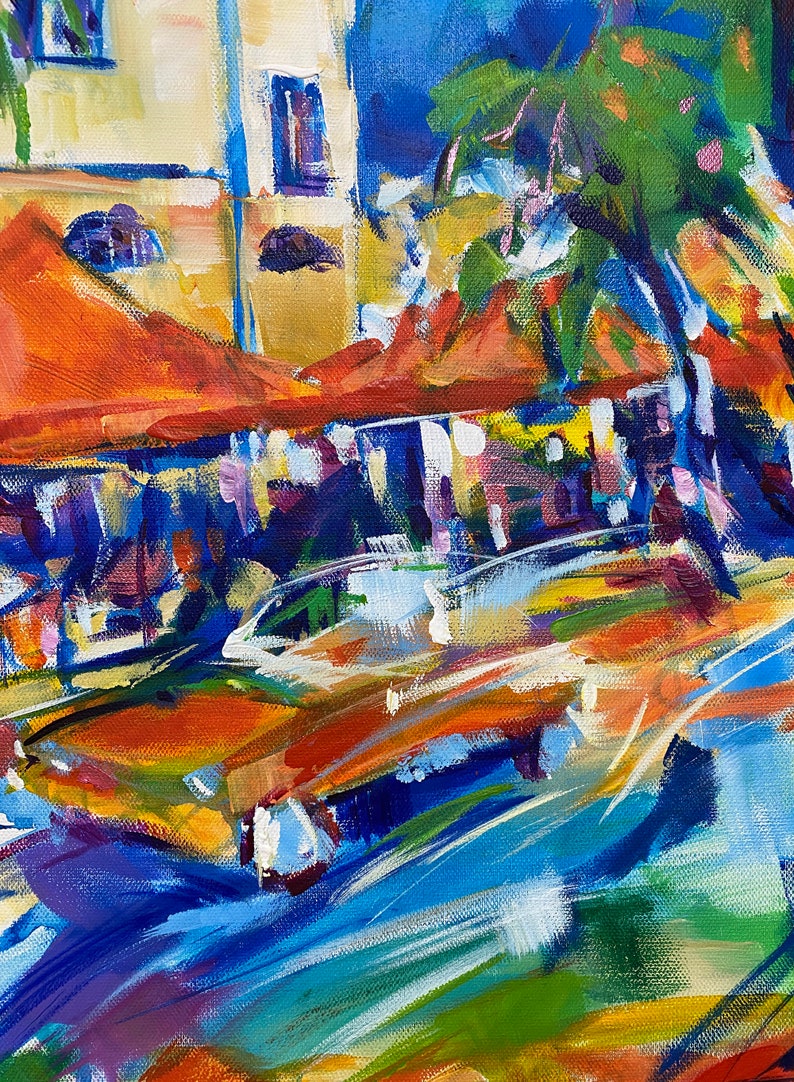 Miami Painting South Beach Wall Art Original Cityscape Painting on ...