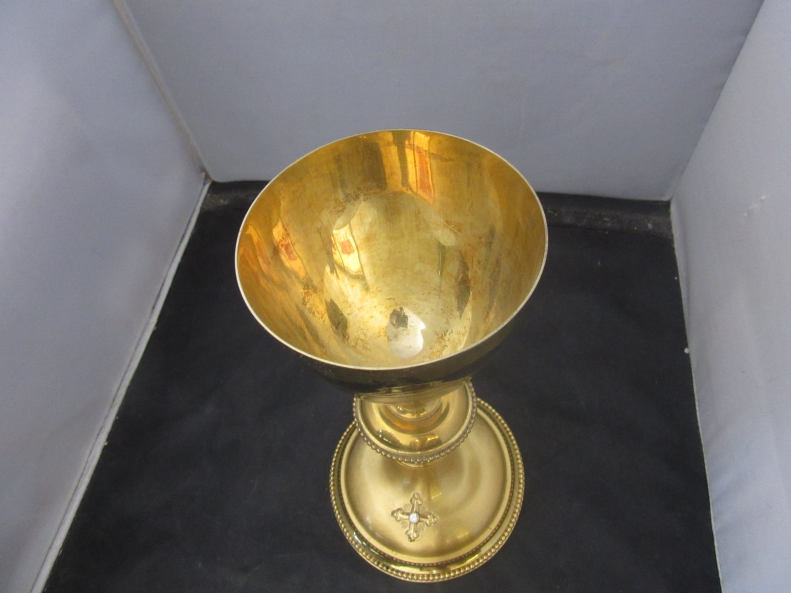 ANTIQUE Chalice Gold Tone With Genuine Diamond Accent And | Etsy