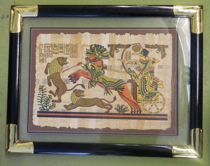 Franklin Mint the Tutankhamun Papyrus Treasure Trove Framed 24" X 31 ...