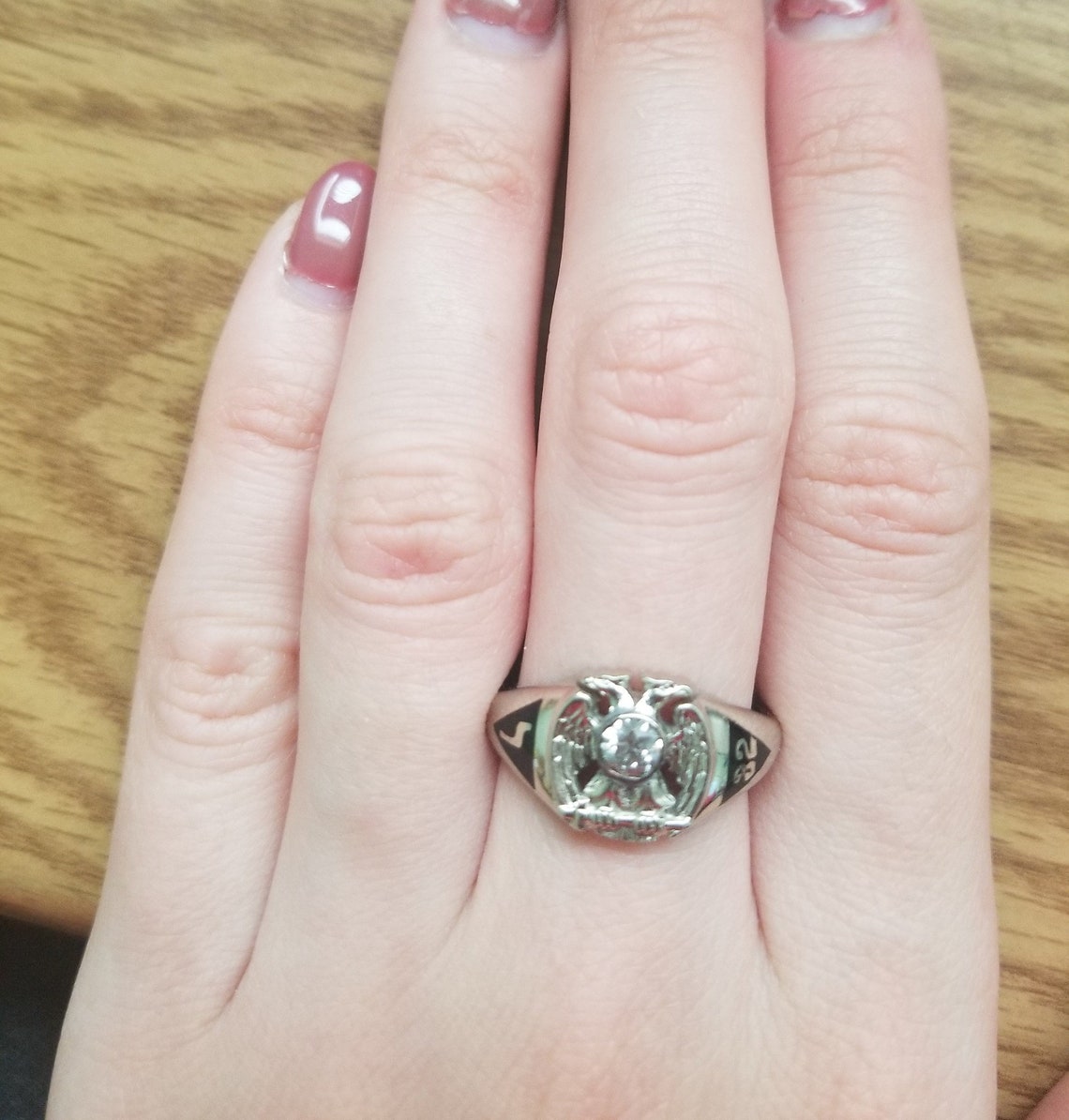 Masonic 32 Degree Mason 14k White Gold Diamond Ring Size 9 3/4 - Etsy