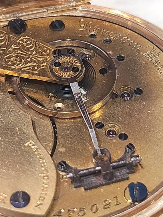 14k solid gold Antique Hampden Pocket watch 18s, 1887… - Gem