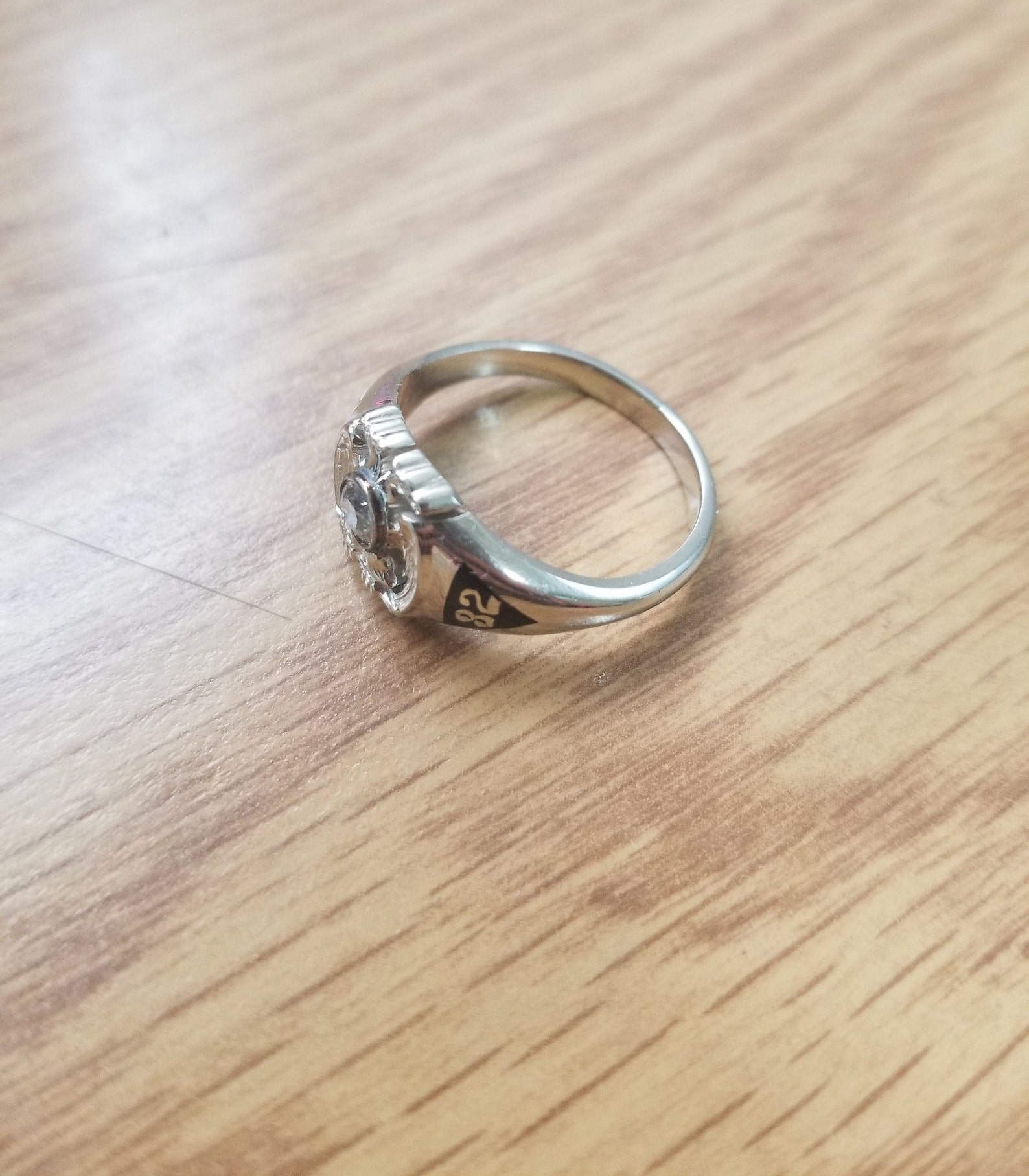 Masonic 32 Degree Mason 14k White Gold Diamond Ring Size 9 3/4 - Etsy