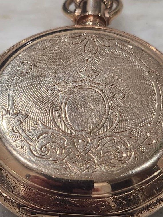 14k solid gold Antique Hampden Pocket watch 18s, 1887… - Gem