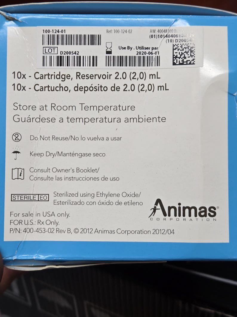 Animas 2.0 Ml Cartridge - 10 Count in Box - Etsy