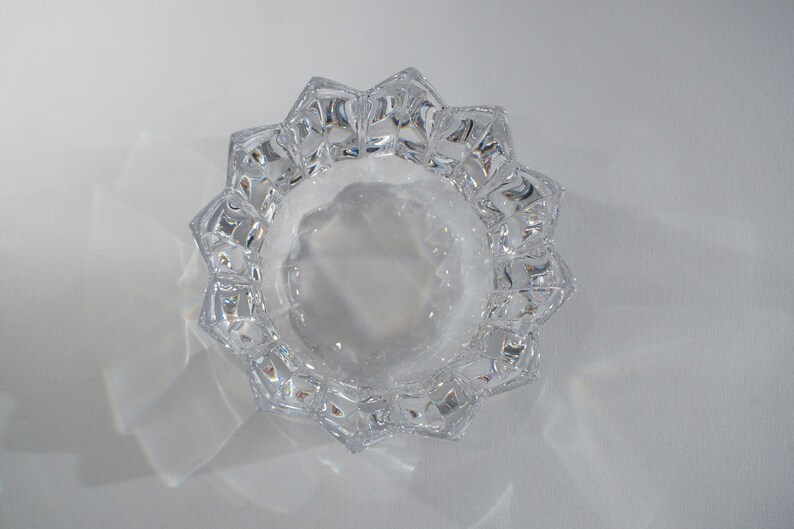 Orrefors Crystal Fleur Bowl By Jan Johansson Signed 1980s Ca Sweden Etsy