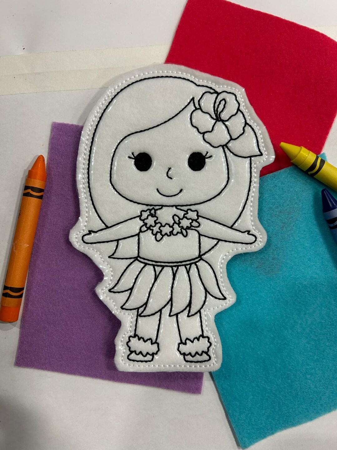 Polynesian Girl Coloring Doll - Etsy