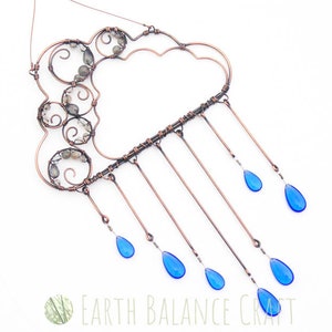 Cloud Suncatcher, Rain Cloud Window Art, Weather Gifts, Wire Cloud ...