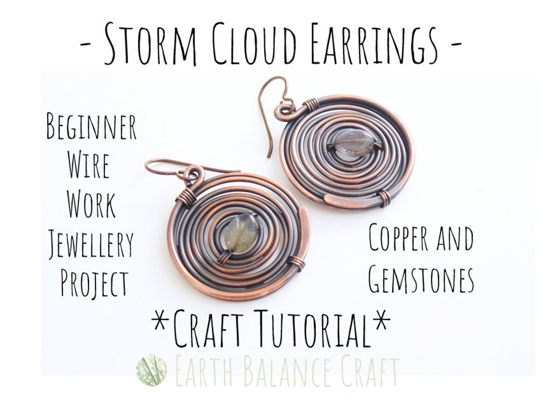 Earring Tutorial, Downloadable PDF, Step by Step Guide, Wire Tutorial ...