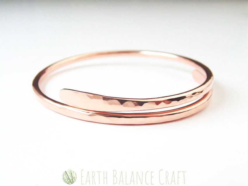 Raw Copper Bangle Wrap Bangle Arthritis Jewelry Copper | Etsy