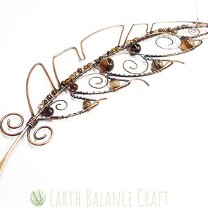 Owl Feather Decoration, Nature Lover Gift, Copper Wire Suncatcher, Owl ...