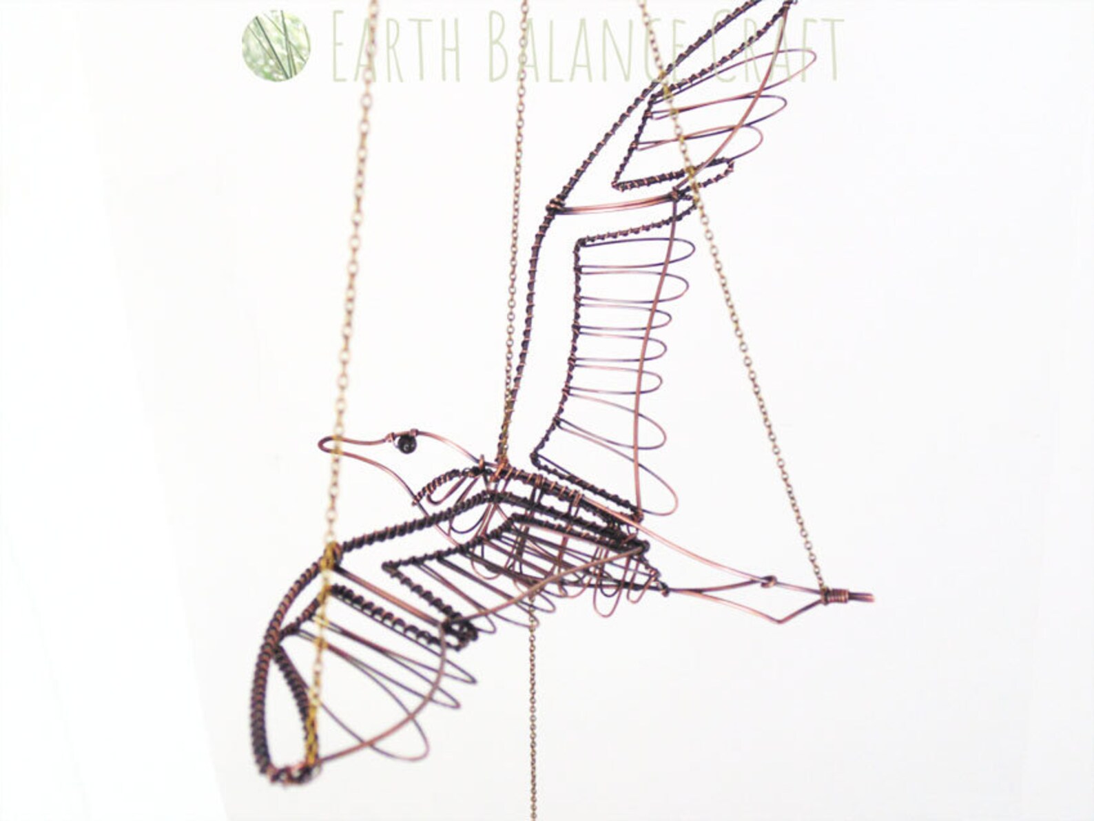 Seagull Mobile, Bird in Flight, Metal Art Sculpture, Wire Hanging ...