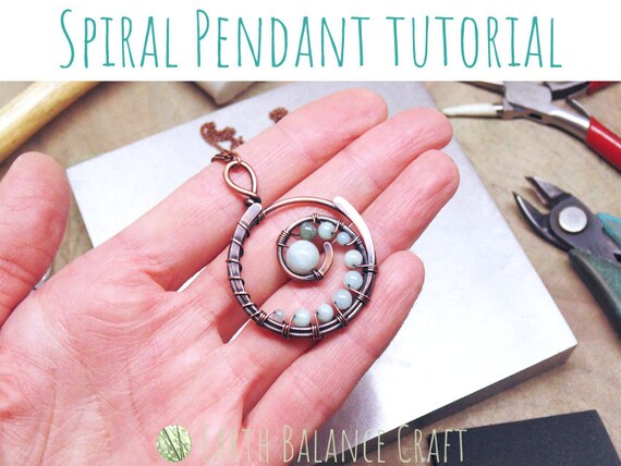Wire Jewelry Tutorial Beginner Project Make a Pendant | Etsy