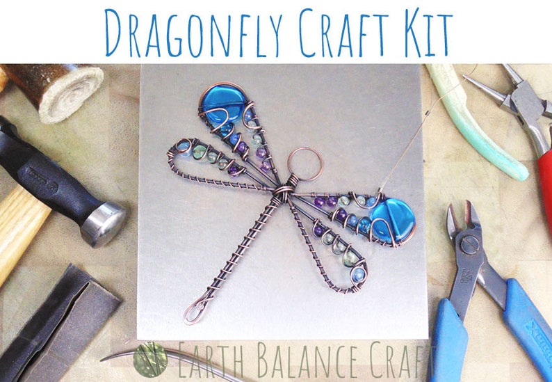 Dragonfly Kit WITH TOOLS Suncatcher Kits Make a Dragonfly | Etsy